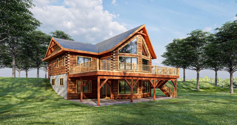 The Cliff Side A-Frame Style Home Plan | Noble Element Structure